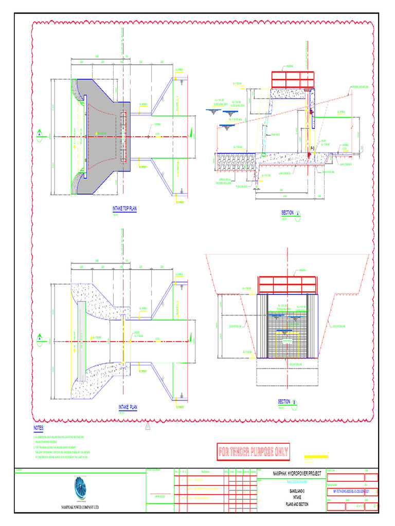 Bangliang-3 Hydropower Intake Plans | PDF | Earth Sciences | Civil ...