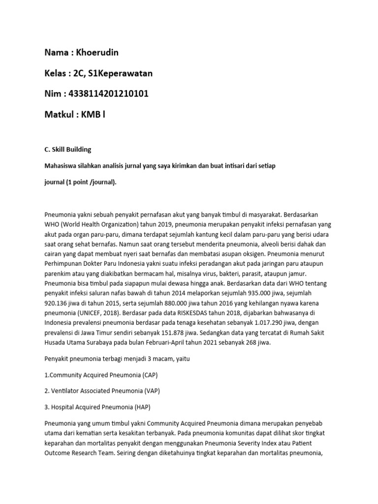 Tugas Journal KMB I | PDF