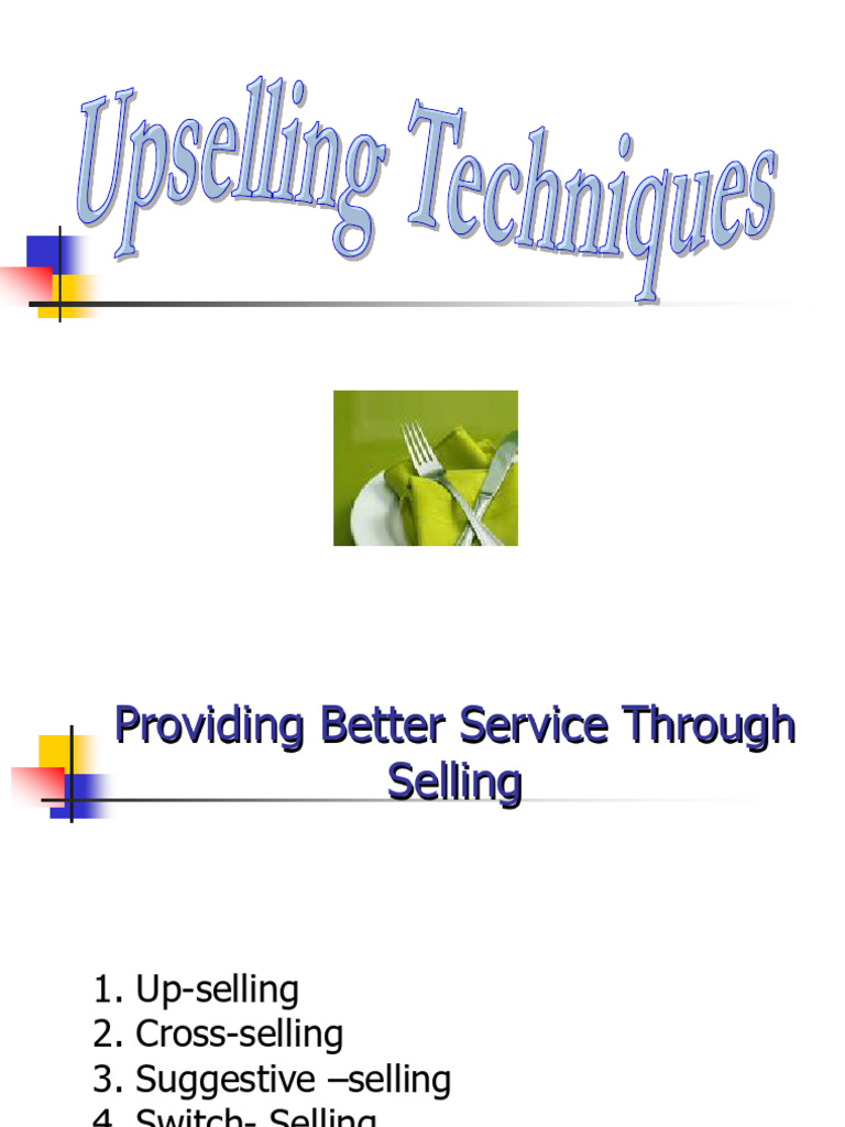 Up Selling Techniques | PDF