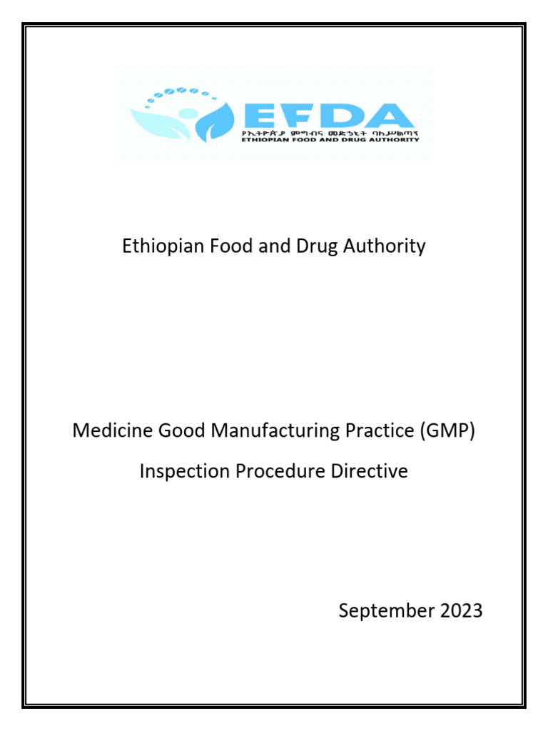 GMP Inspection Directive | PDF