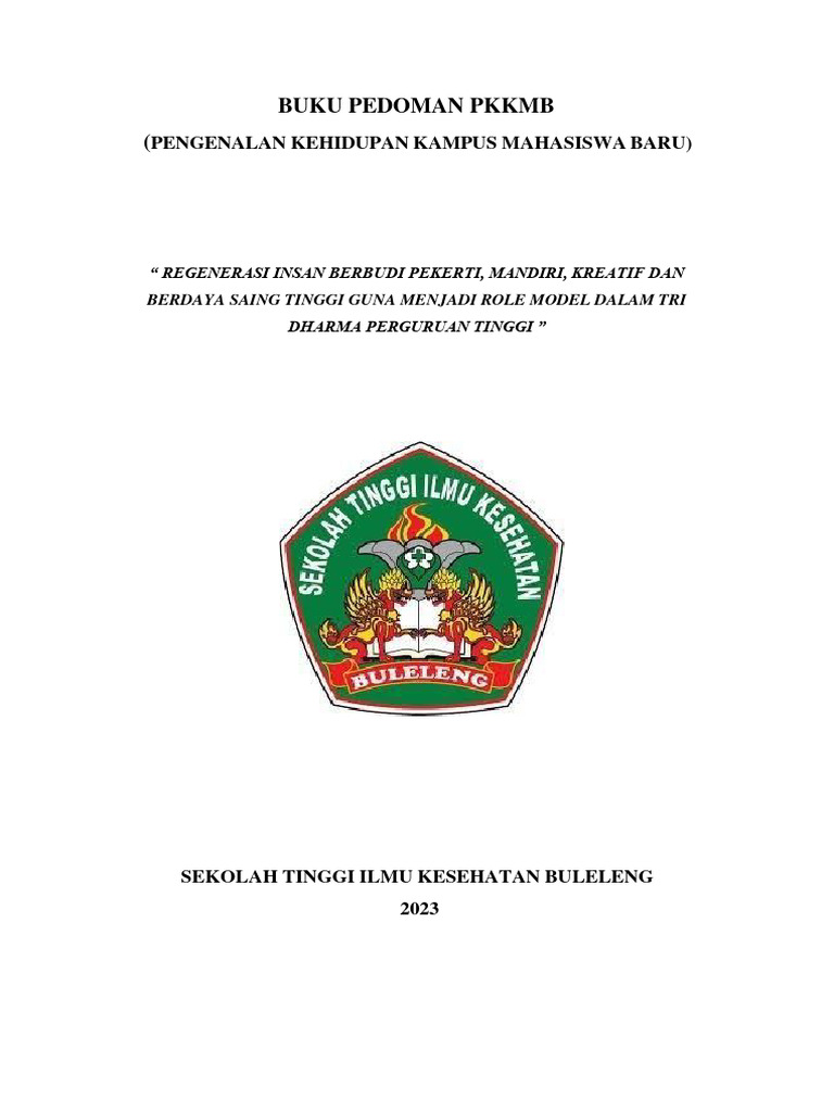 Buku Panduan PKKMB 2023 STIKes Buleleng Revisi (1) Neew | PDF