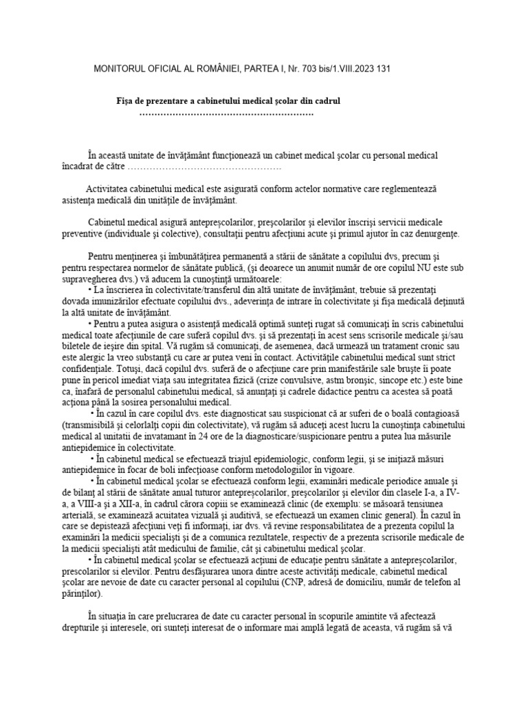 Fisa Prezentare | PDF