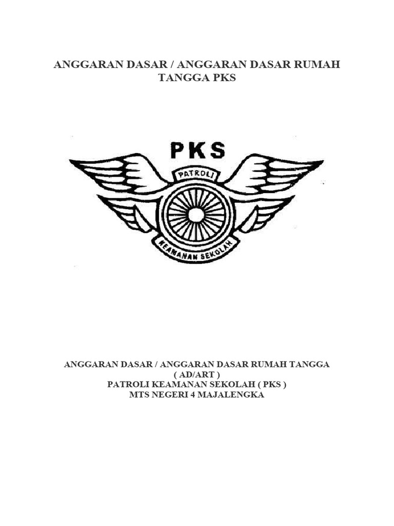 Rancangan AD ART PKS Fix | PDF | Bisnis | Pengembangan Diri
