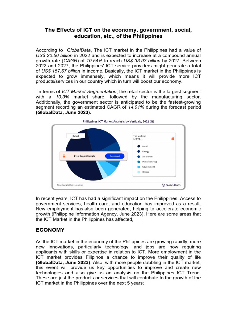 The Effects of ICT On Different Aspects of The Philippines | PDF