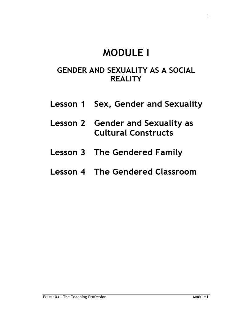 Gender & Sexuality: Social Constructs | PDF