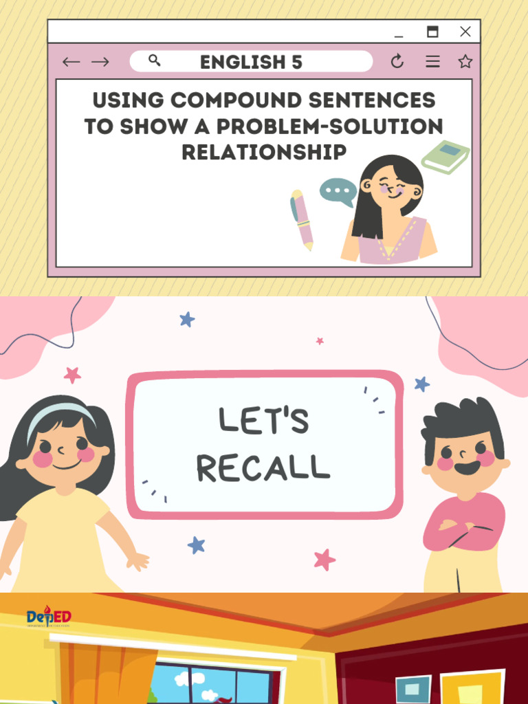 L4 Using Compound Sentences To Show A Problem-Solution RelationshiP ...