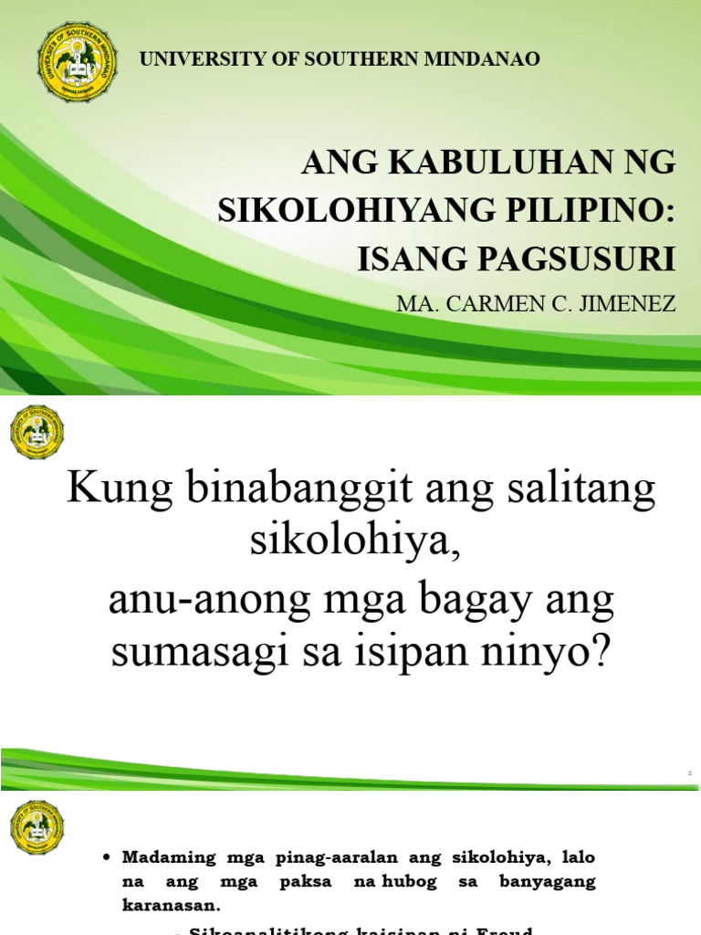 G4 Ang Kabuluhan NG Sikolohiyang Pilipino | PDF