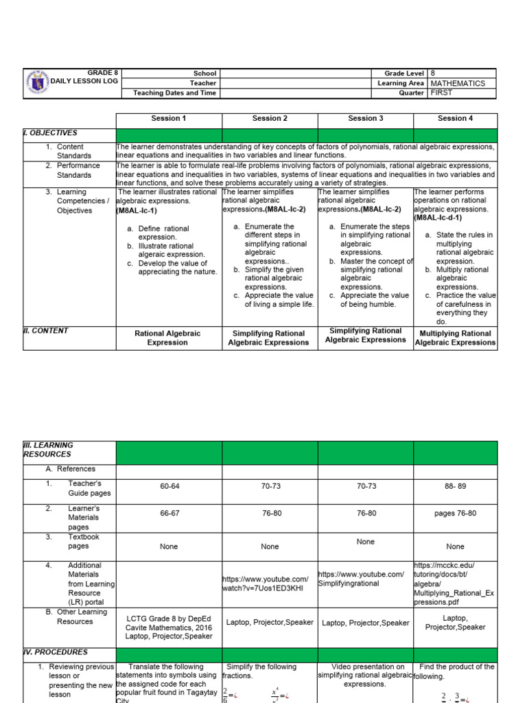 G8DLL Q1W3 LC03-05 | PDF