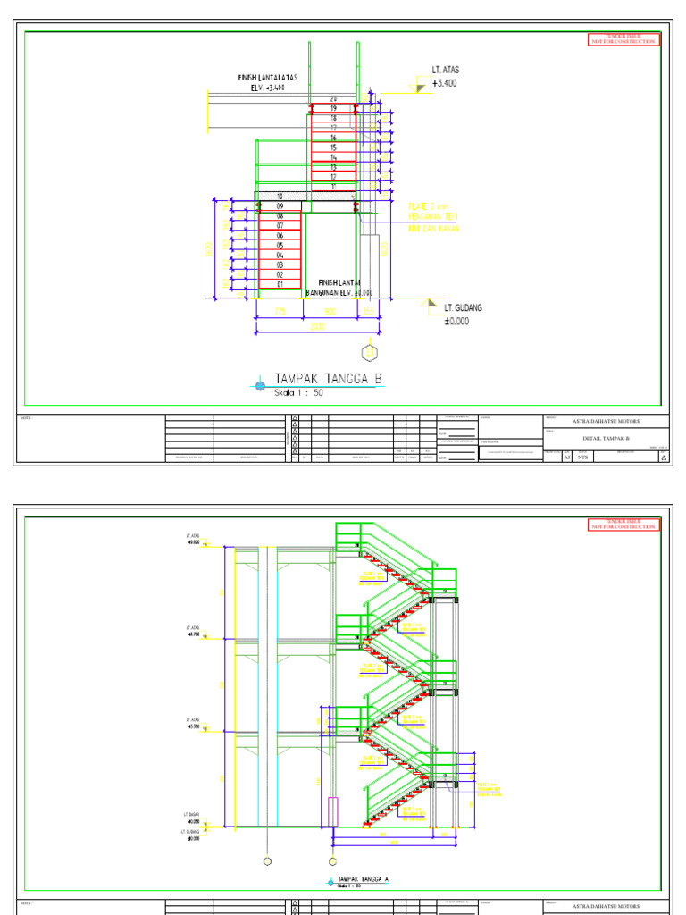 Design Detail Tangga Bordes | PDF