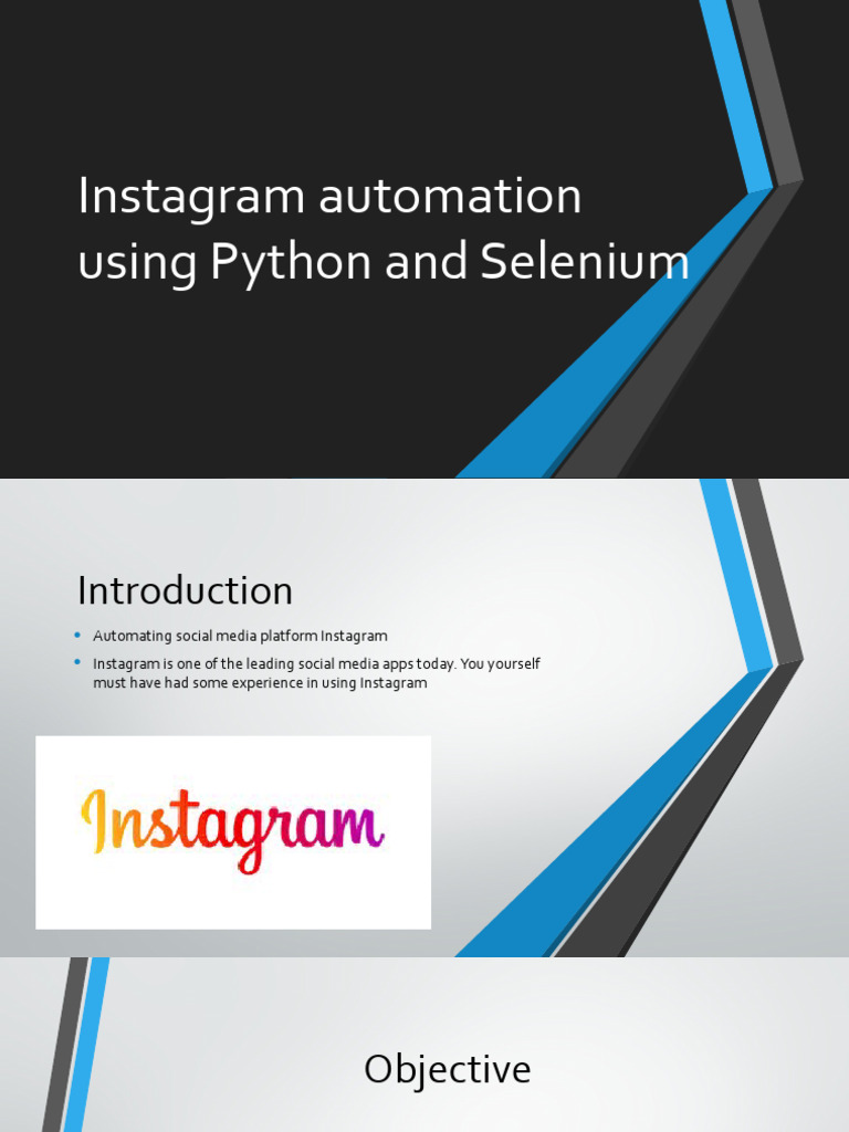Instagram Automation Using Python and Selenium | Download Free PDF | Selenium (Software) | World ...