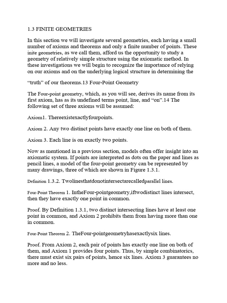 1.3 Finite Geometries | PDF