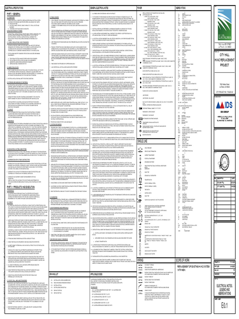 CA General Notes Approved | PDF | Electrical Wiring | Ac Power Plugs ...