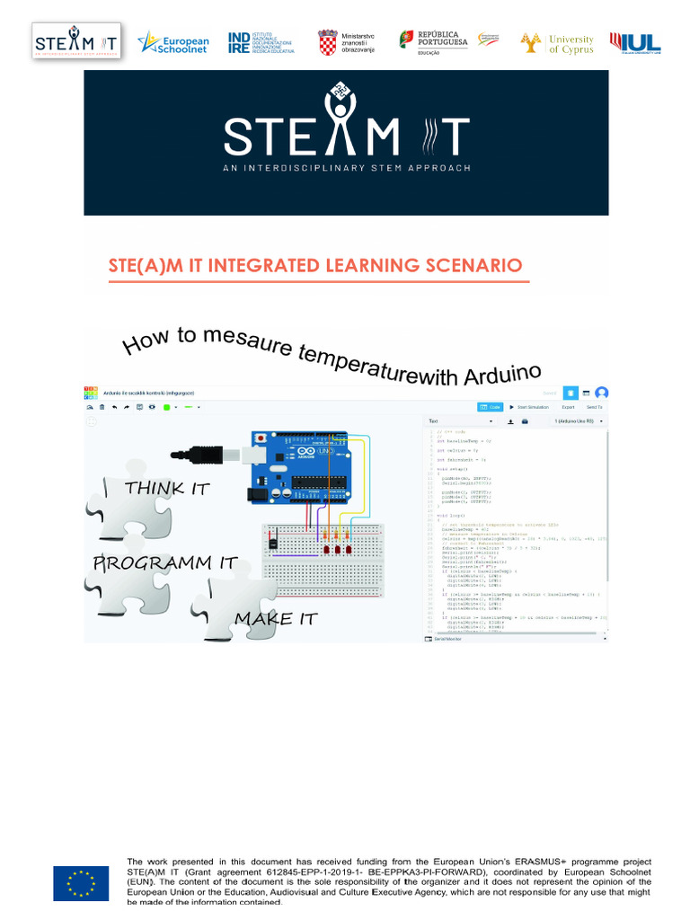 STE A M-IT Arduino Temperature | PDF | Arduino | Science, Technology, Engineering, And Mathematics