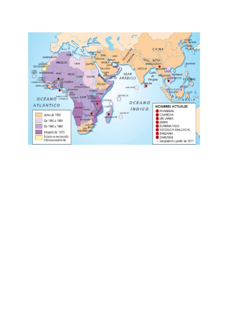 Mapa Periodo Descolonizacion | PDF