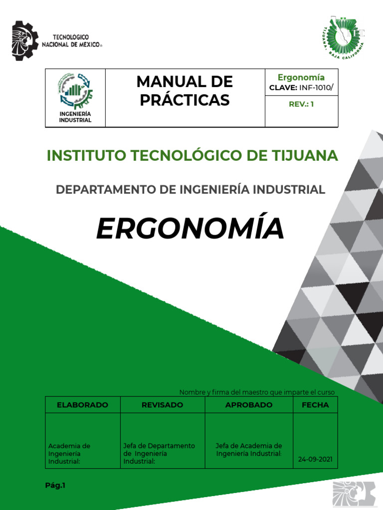 Manual de Practicas de ERGONOMIA | PDF