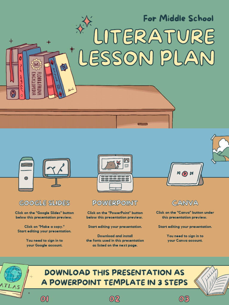 Brown Green Blue and Yellow Cute Animated Illustrative Literature ...