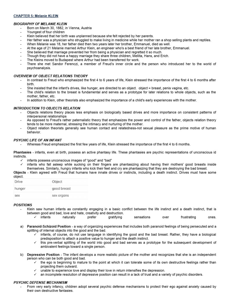 Chapter 5 Klein | PDF