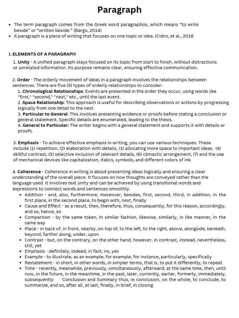 Paragraph Summarization | PDF | Paragraph | Sentence (Linguistics)