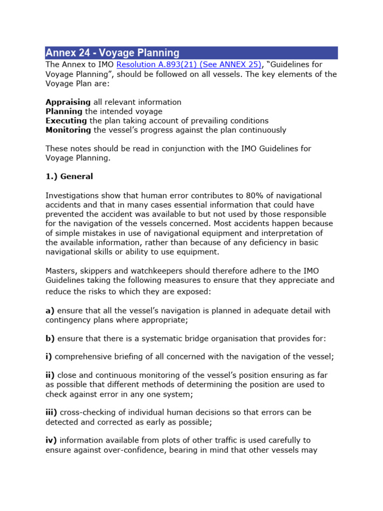 Annex 24 | PDF | Navigation