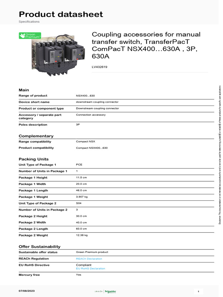 TransferPacT - ComPacT NSX - ComPacT INS - INV Based - LV432619 | PDF