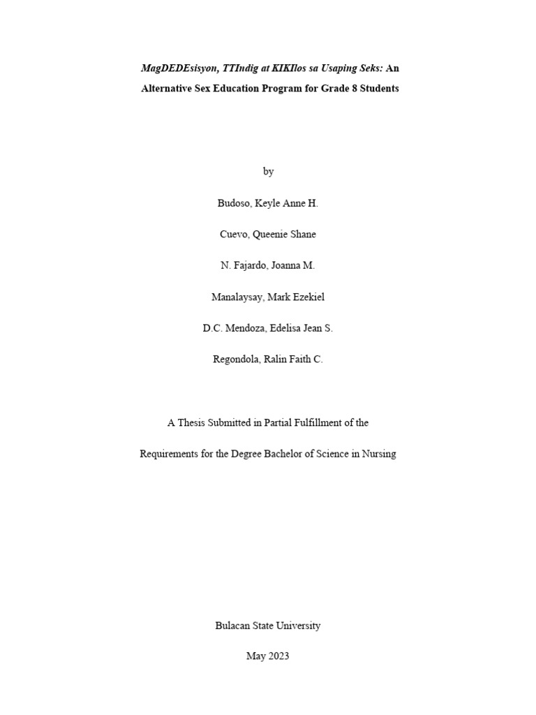 3A G1 Final Chapters 1 To 5 | PDF | Sex Education | Learning