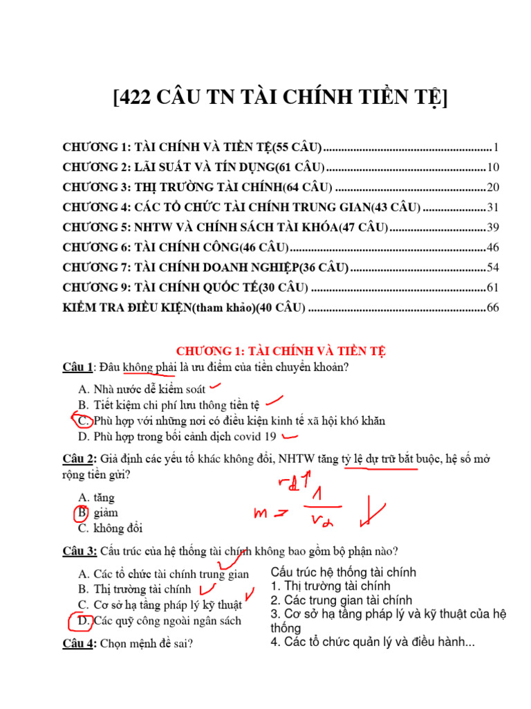 422 câu TN TCTT | PDF