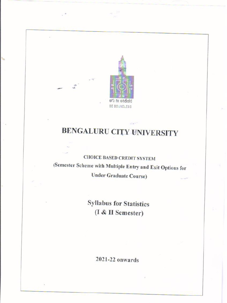 Statistics Syllabus - NEP | PDF