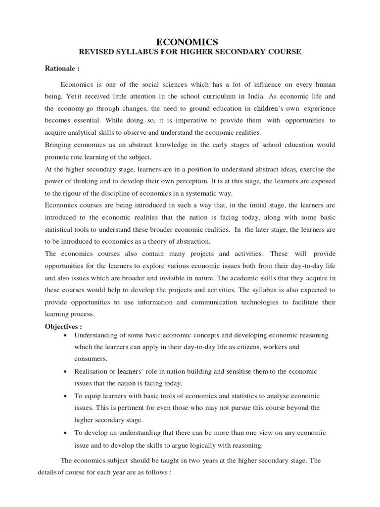 Economics 2ND Year | PDF | Business | Finance & Money Management