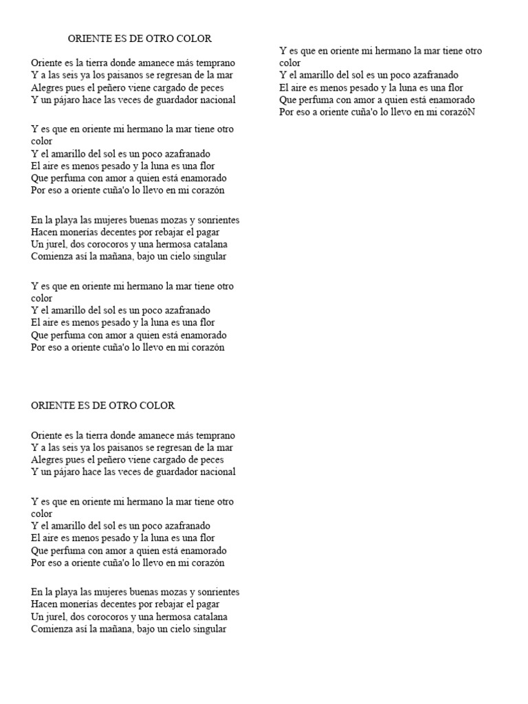 Oriente Es de Otro Color | PDF