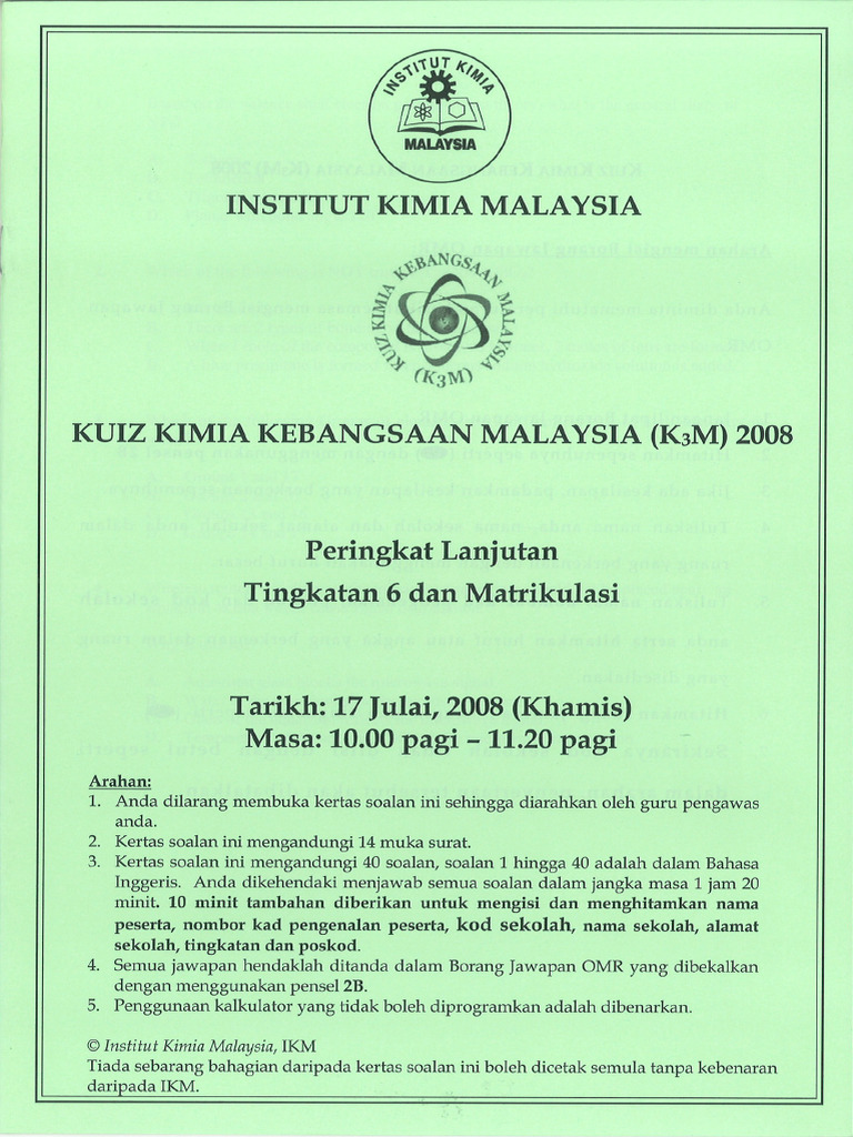 K3M 2008-Lanjutan | PDF