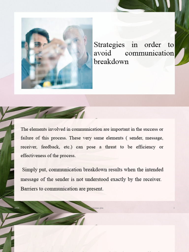 Strategies To Avoid Communication Breakdown | PDF