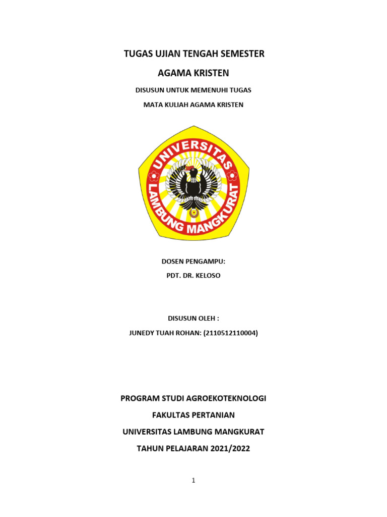 Makalah UTS Agama Kristen | PDF | Filsafat | Sains & Matematika