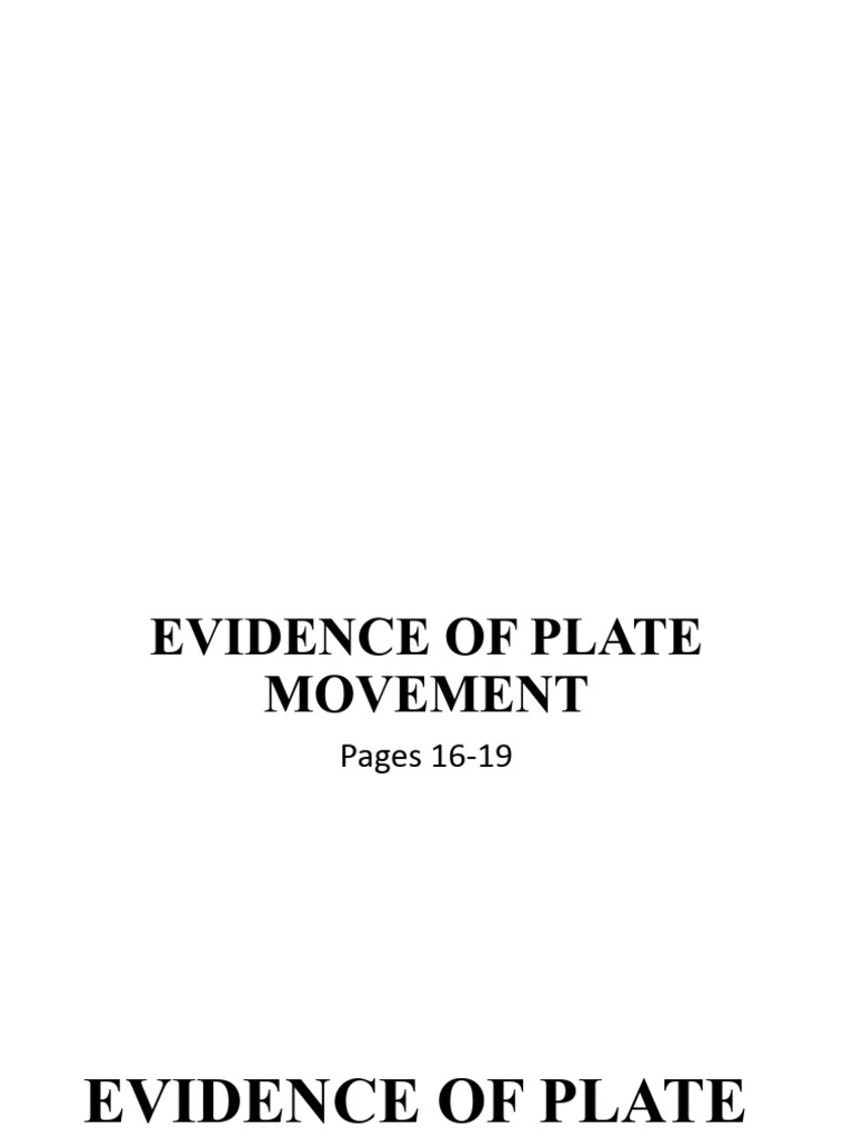 Evidence of Plate Movement | PDF