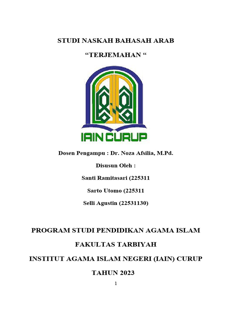Makalah Bahasa Arab Pdf