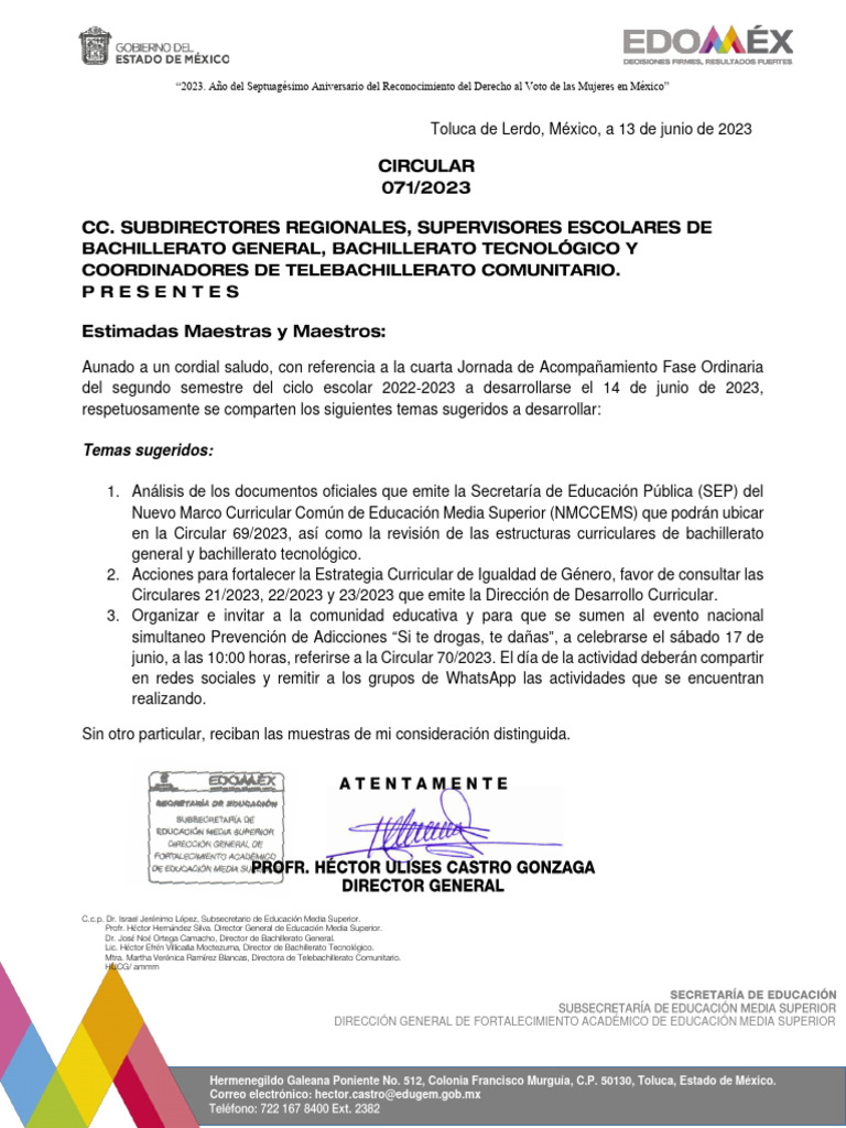 Jornada Educativa y Temas Clave 2023 | PDF