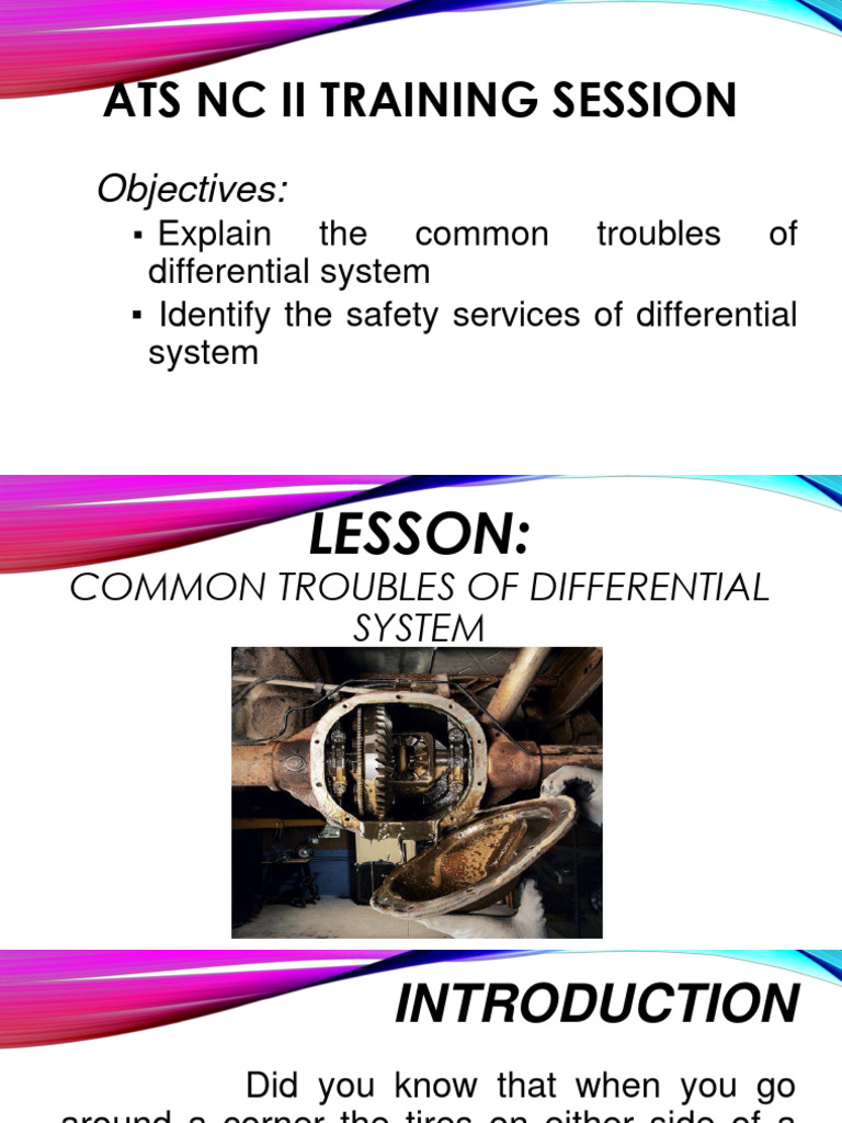 Lesson Common Troubles of Differential System | PDF | Gear | Axle