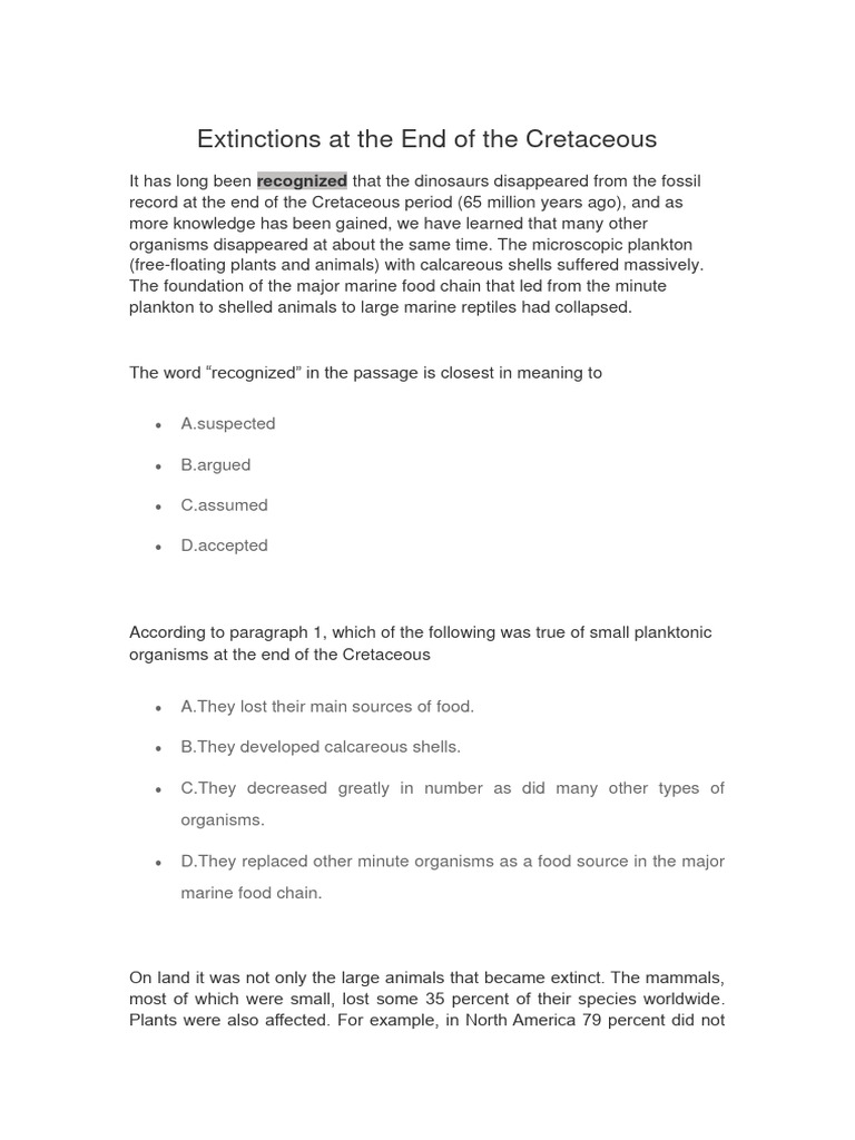 Cretaceous Extinction