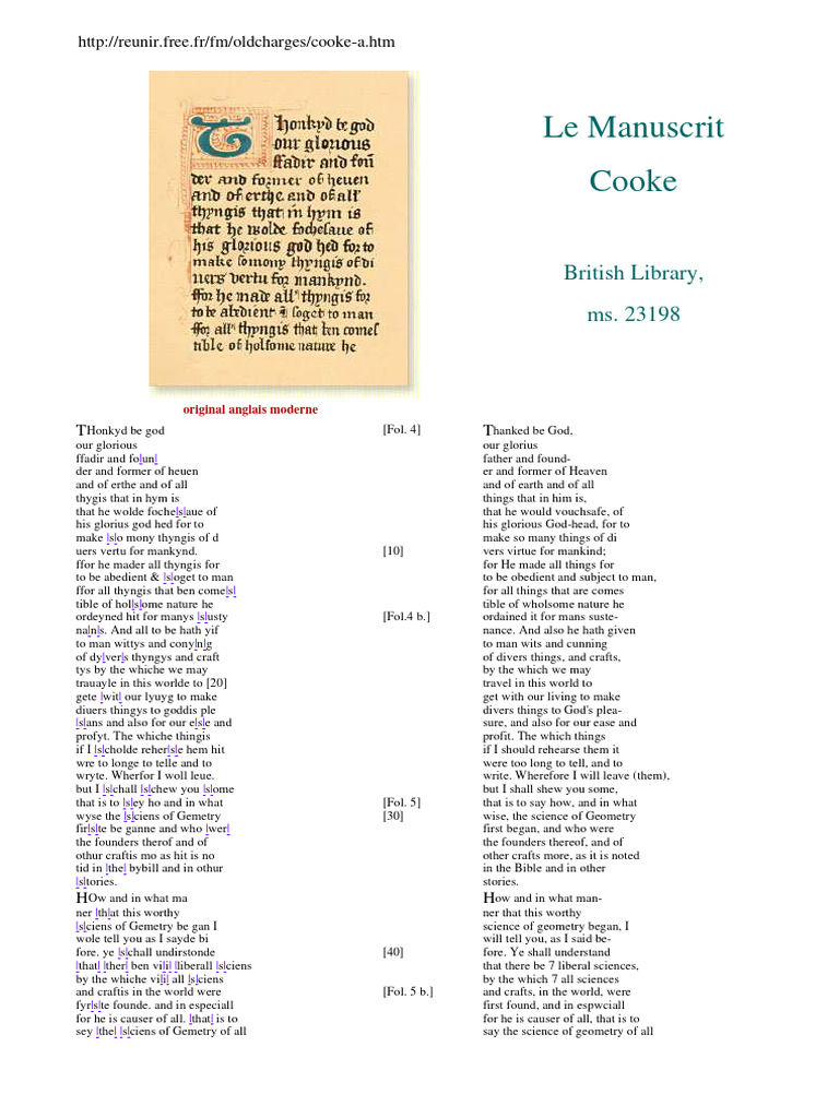 Cooke Manuscript | PDF | Foreign Language Studies
