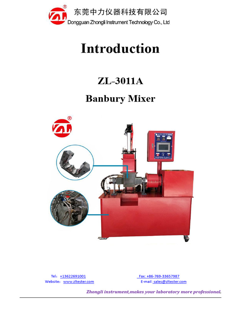 ZL-3011A Banbury Mixer Overview | PDF | Bearing (Mechanical) | Steel