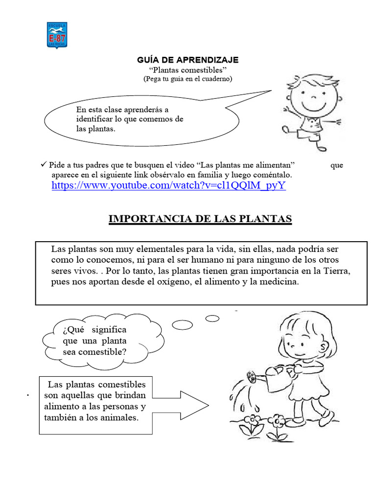 CIENCIAS-NATURALES pARTES COMESTIBLES DE LAS PLANTAS | PDF