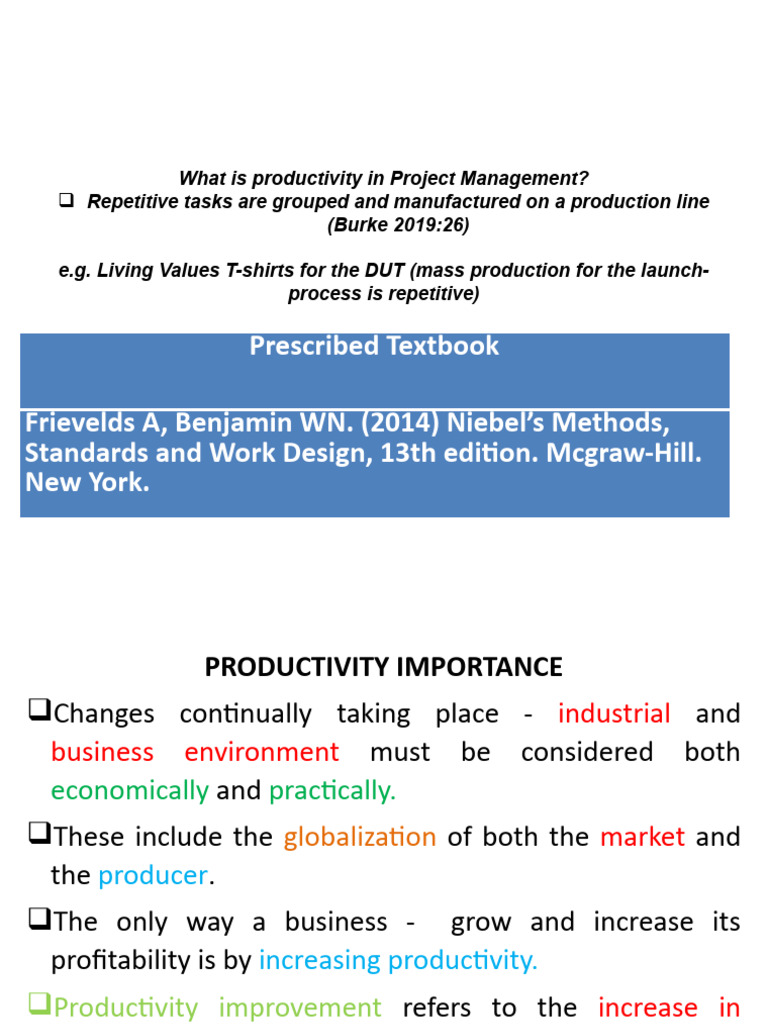 Lecture 1 - Chapter 1- Productivity and Quality of Life .... | PDF | Engineering | Labour Economics