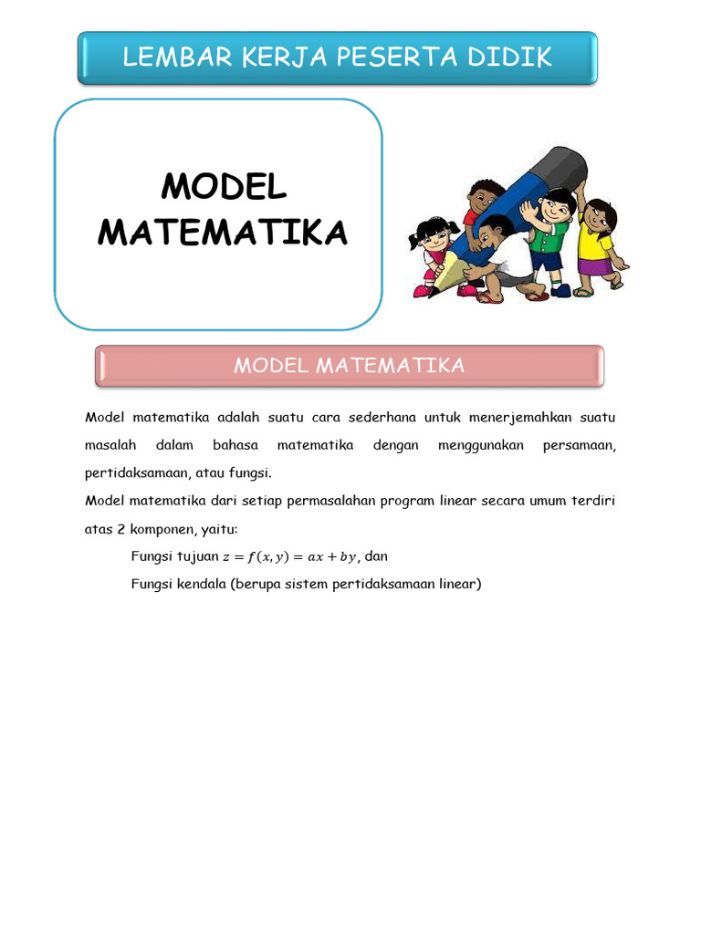 2.LKPD MODEL MATEMATIKA | PDF