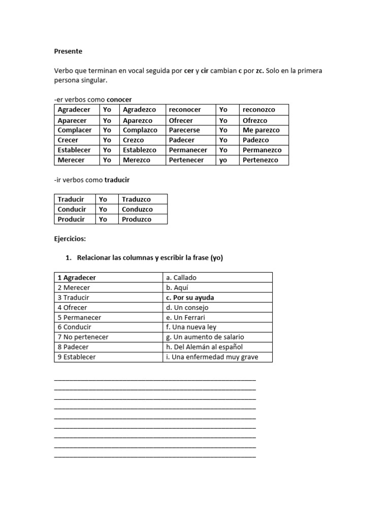 2 Verbos Irregulares Zco Pdf Sintaxis Morfología Lingüística