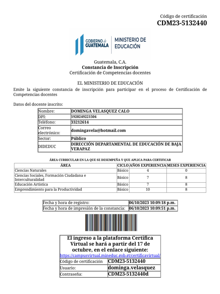 Apps2.Mineduc - Gob.gt Registro Certificacion Docentes021.HTML | PDF