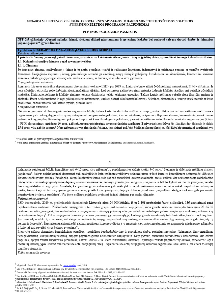 Šeimos Politikos Stiprinimo PP Pagrindimas 06-22 | PDF