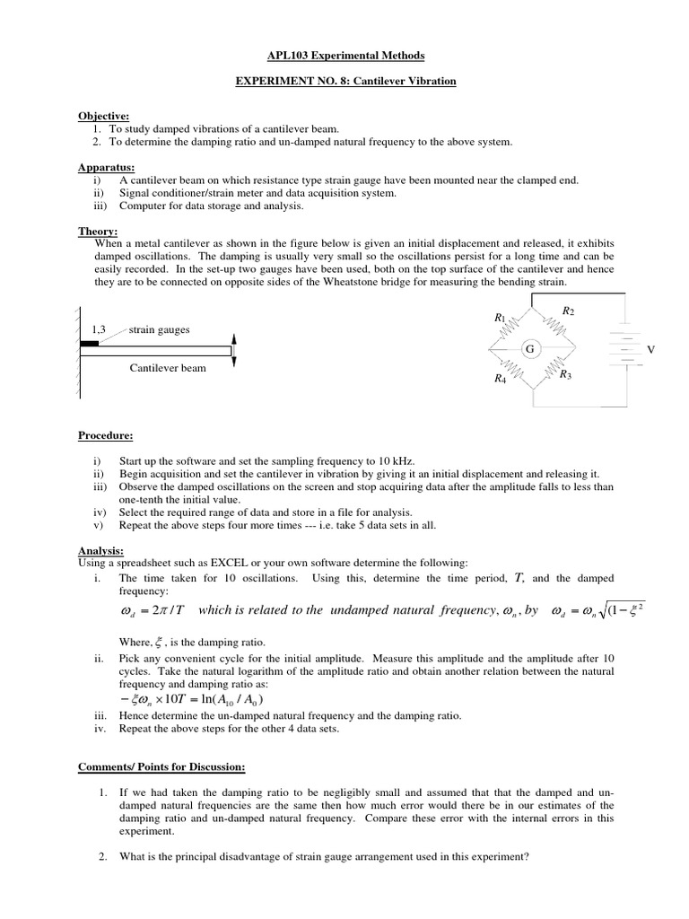 EXP8 Cantilever Vibration | PDF