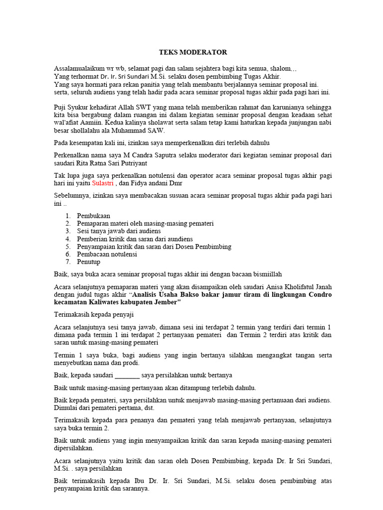 Teks Moderator | PDF
