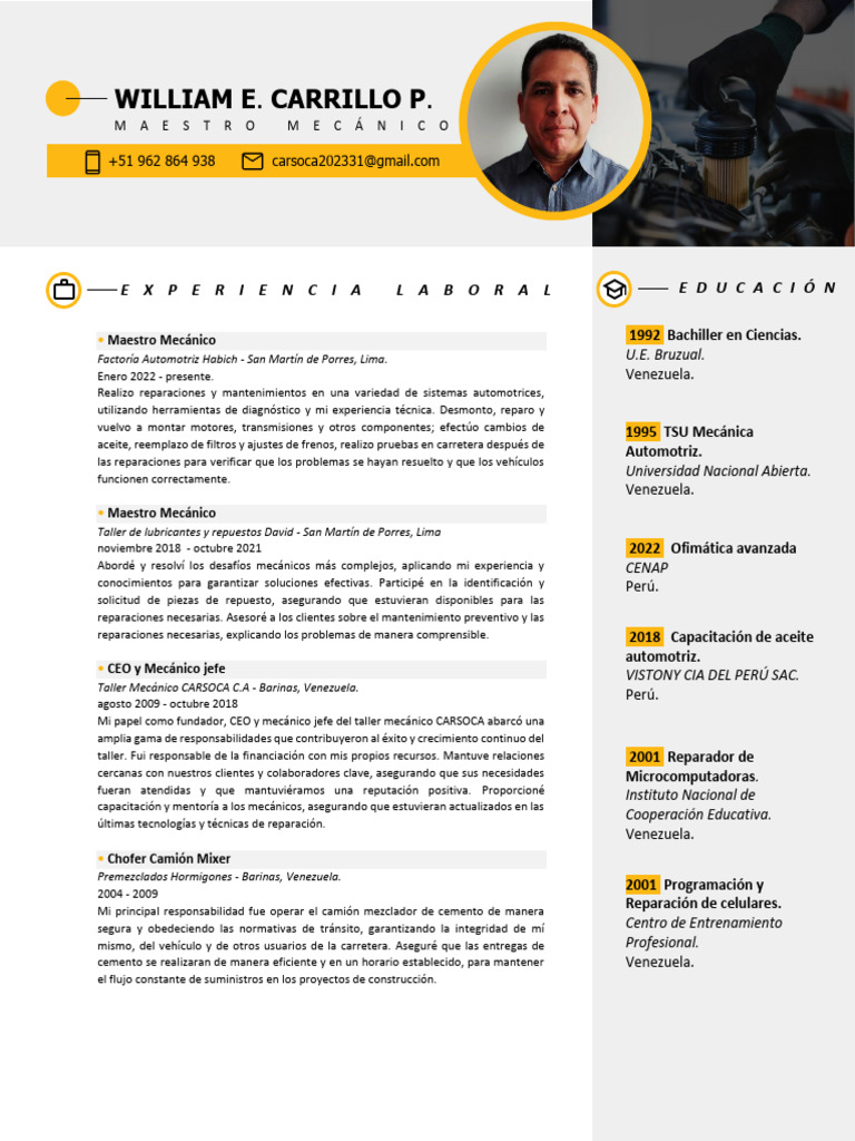 Cv+Carrillo+William | PDF