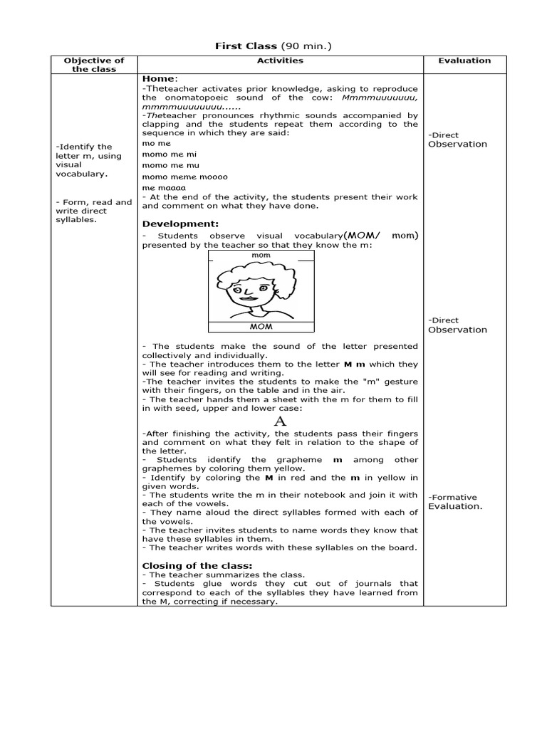 LETTERS Class Plan | PDF
