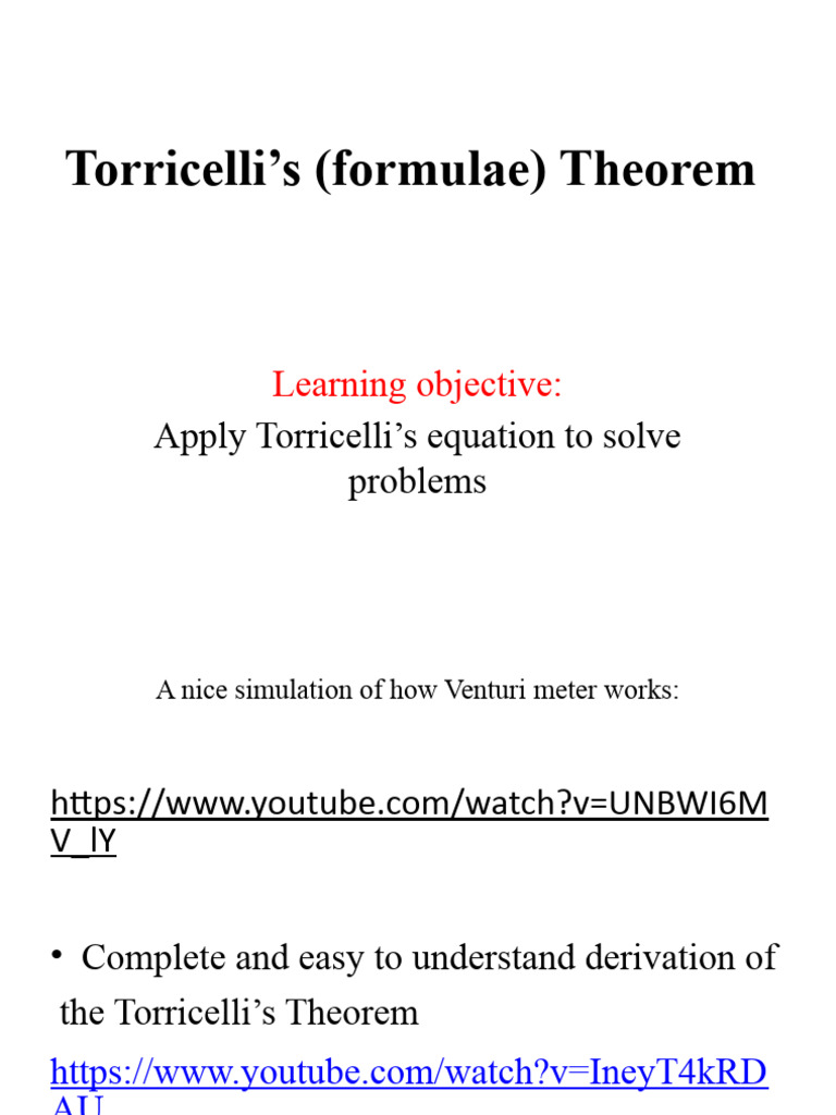 31-32_Torricelli’s Equation | PDF